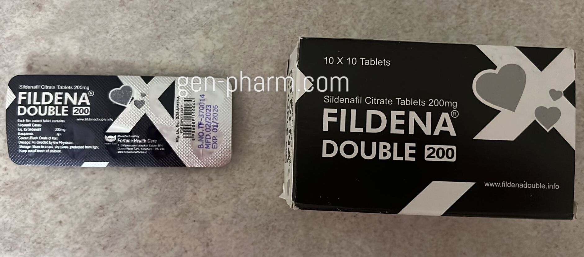 Gen Pharm | פילדנה דאבל – Fildena Double – ויאגרה בעוצמה כפולה